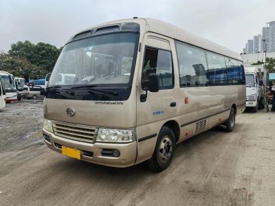 China 2nd Hand Mini Bus 15 Seats External Swinging Door Champagne Color 7 Meters Ankai HFF6701 Tour Bus for sale