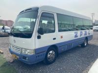 China Toyota Van Second Hand SCT6702TR External Swinging Door 20 Seats Used Coaster Oil Engine EURO II for sale
