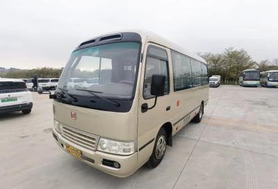 China 2nd Hand Mini Bus Champagne Color 19 Seats Front Engine Floding Door 6 Meters Used JMC Coaster JX6602 for sale