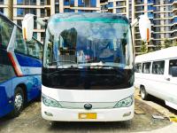 China Used Bus And Coach Middle Passenger Door 50 Seats Wechai Engine USB Charger A/C 2nd Hand Youngtong Bus ZK6119 for sale