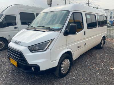 China Used Small Bus 15 Seats Front Engine Flat Roof Manual Transmission 5.5 Meters A/C 2nd Hand JMC JX6571 for sale