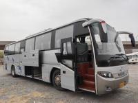China Used Tour Bus 54 Seats 12 Meters Yuchai 6 Cylinders Engine Double Doors Silver Color 2nd Hand Higer KLQ6125 for sale