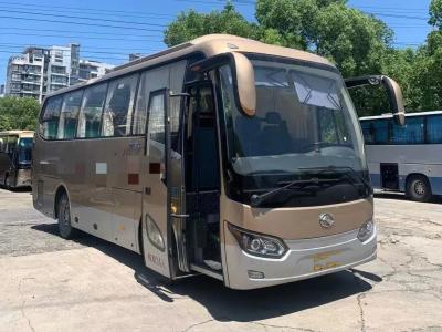 China Used Coach Bus Weichai Engine 34 Seats 2018 Year Golden Color 8 Meters 2nd Hand Kinglong XMQ6802 for sale
