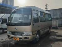 China Second Hand 17 Seater Minibus 19 Seats Front Engine Used Kinglong Coaster XMQ6606 External Swinging Door for sale