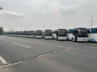 China Used Luxury Bus White Color 50 Seats Leaf Spring 2018 Year Middle Door Rare Engine 2nd Hand Yutong Bus ZK6119 for sale
