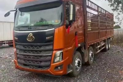 China 2nd Hand Lorry Orange Color 12 Meters 8×4 Drive Mode Yuchai Engine 6 Cylinders 420hp 2021year Dongfeng Cargo Truck for sale
