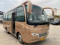 China Used Mini Bus External Swinging Door 25 Seats Sliding Window Front Engine With A/C 2nd Hand Zhongtong Lck6660d for sale