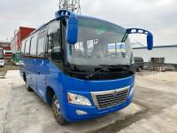 China Used Small Bus Blues Color 25 Seats Yuchai Engine 130hp Sliding Windows Left Hand Drive Dongfeng Bus DFA6660 for sale