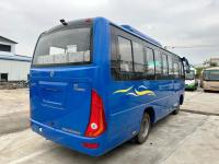China Used Small Bus Blues Color 25 Seats Yuchai Engine 130hp Sliding Windows Left Hand Drive Dongfeng Bus DFA6660 for sale