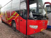 China 2nd Hand Coach Middle Passenger Door 51 Seats Red Color 10.5 Meters Yuchai Engine Used Higer Bus KLQ6109 for sale
