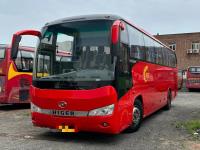 China Used Commercial Bus 49 Seats Luggage Compartment 2 Doors Sealing Window With A/C 2nd Hand Higer KLQ6112 for sale