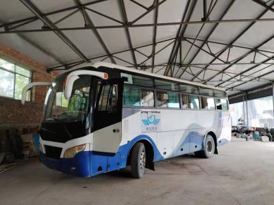 China Used Shuttle Bus Front Engine 41 Seats Sliding Window Air Conditioner Leaf Spring 2nd Yutong Minibus ZK6892D for sale