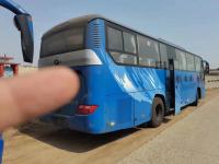 China Used Diesel Bus Blue Color 59 Seats Yuchai Engine 280hp 2+3 Seats Layout 2nd Hand Drive Higer Bus KLQ6115 for sale