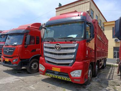 China 2nd Hand Lorry 12 Meters Long Diesel Engine 8×4 Drive Mode Left Hand Drive 2020 Year Foton Fence Truck for sale