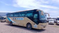 China Used Travel Bus Pink Color 51 Seats Air Conditioner 11 Meters Big Luggage Compartment 2nd Hand Yutong ZK6110 for sale