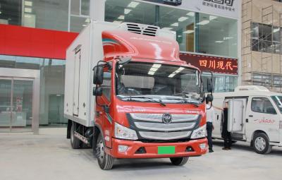 China Used Diesel Trucks 4×2 Drive Mode Foton Refrigerated Truck 143hp for sale