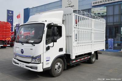 China New Energy Vehicles Cable 1.2 Tons Loading Foton Fence Truck Pure Electric for sale
