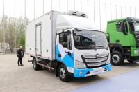 China Cheap New Energy Vehicle Foton Refrigerated Truck 18 Cubic  Gas-Electric Hybrid for sale