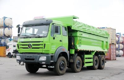 China Beiben 8x4 Muck Tipper Used Heavy Trucks Single And Half Row Cab 12 Tires for sale