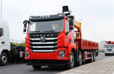 China 8*4 Drive Model Pre Owned Truck Crane Hongyan Mounted 350hp Heavy Duty Euro 6 for sale