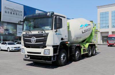 China Trucks Concrete 7.7 Cubic Double Deff Foton GTL 8*4 Mixer Truck LOXA Tanker New for sale