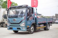 China Small Used Cargo Truck FAW Single Cab 2 Seats Flat Box Loading 2 Tons Fast Gearbox for sale