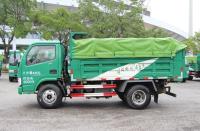 China Tipper Used Truck 4*2 Dongfeng Small Dump Truck Green Color Single Row Cabin Manual for sale