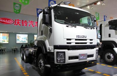 China Truck Tractor Flat Roof Cabin ISUZU Horse Head Trailer 6*4 Drive Mode 350hp Euro 4 Emission for sale