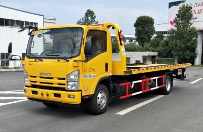 China Small Wrecker Tow Trucks Flat Bed 4500mm Wheelbase 190hp Diesel Engine Six Speed Manual for sale