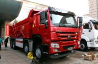 China Used Tipper Dump Truck 8×4 Drive Mode 12 Tires Transport Composite HW76 Cabin Flat Roof for sale