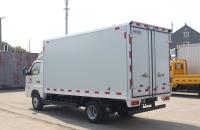 China Mini Box Truck 3.7 Meters Van Box With 2 Doors Single Cabin With A/C Gasoline Engine 6 Tyre for sale