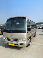 China Toyota Coaster 20-Seat Electric Chinese-Door China IV Champagne Gold Medium-Sized Business Bus for sale