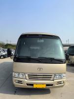 China Toyota Coaster 20-Seat Electric Chinese-Door China IV Champagne Gold Medium-Sized Business Bus for sale
