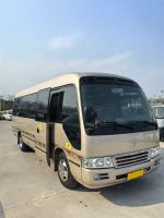 China Toyota Coaster 20-Seat Electric Chinese-Door China IV Champagne Gold Medium-Sized Business Bus for sale