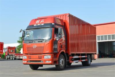 China FAW J6L Single Axle Jiefang Medium Truck 240HP 4X2 8-Speed 6.8m Van Truck Side Door for sale