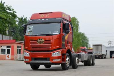 China FAW Jiefang Heavy Truck High Top 10-Speed ​​Diesel 8X4 320HP 9.5m Railings Carry Truck Chassis for sale