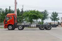 China FAW Jiefang Heavy Truck High Top 10-Speed ​​Diesel 8X4 320HP 9.5m Railings Carry Truck Chassis for sale