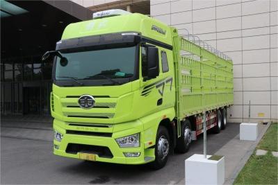 China Jiefang Heavy Fence Truck Green Body High Roof 460HP 8X4 9.4m 12-Speed ​​Diesel Truck for sale
