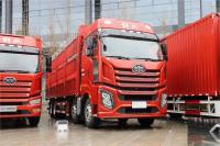 China Jiefang Medium Truck Sunroof Air Conditioning 12-Speed 510 HP 8X4 9.4m LNG Fence Truck for sale