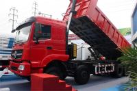 China Heavy Dump Truck 340 Hp 8X4 7.2m Red Body Top Mounted Air Conditioner Beiben Brand for sale