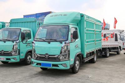 China Foton Auman Mini Truck 2.0L 127HP CNG 3.815m High Roof Deflector Fence Truck Shock-Absorbing Seats for sale