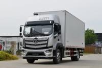 China Foton BJ5186 245HP 4X2 Single Axle 6.6m Double Door White Cargo Box Refrigerated Van for sale