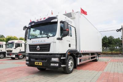 China Diesel 10-Speed 290hp 4X2 9.45m Deflector Row Half Cab White Body SITRAK ZZ5186 Three-Door Freight Refrigerated Truck for sale