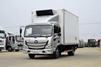 China 158HP 4X2 Single Row Seats Six Gears 4.08m Double Doors White Cargo Box Foton BJ5048 Refrigerated Truck for sale