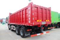 China FAW Jiefang Dump Truck J6M Heavy Truck Diesel 350hp Flat Top Single Row Seat 8X4 6.5m Rear Flip Cargo Box for sale