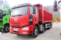 China FAW Jiefang Dump Truck J6M Heavy Truck Diesel 350hp Flat Top Single Row Seat 8X4 6.5m Rear Flip Cargo Box for sale