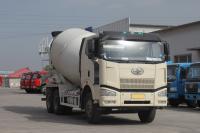 China FAW Jiefang Concrete Mixer Truck J6P 350HP 6X4 Flat Top Cab 4.7m3 Tank Automatic Air Conditioning for sale