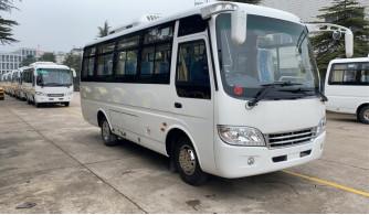 China Right Hand Drive Minibus 21 Seater China Coaster Bus Euro 3 Diesel Engine 3000cc Capacity NEW for sale