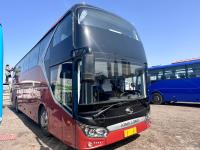 China Buses For Sale Used Kinglong Bus 54 Seats XMQ6125 Weichai 375hp Left Hand Dirve Coach Bus With A/C for sale