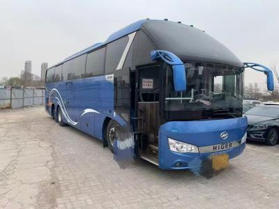 China Coach Bus Second Hand Higer KLQ6132 Weichai 375hp Doubel Diff Bus 56 Seats Double Rear Alxe Lux Transport for sale